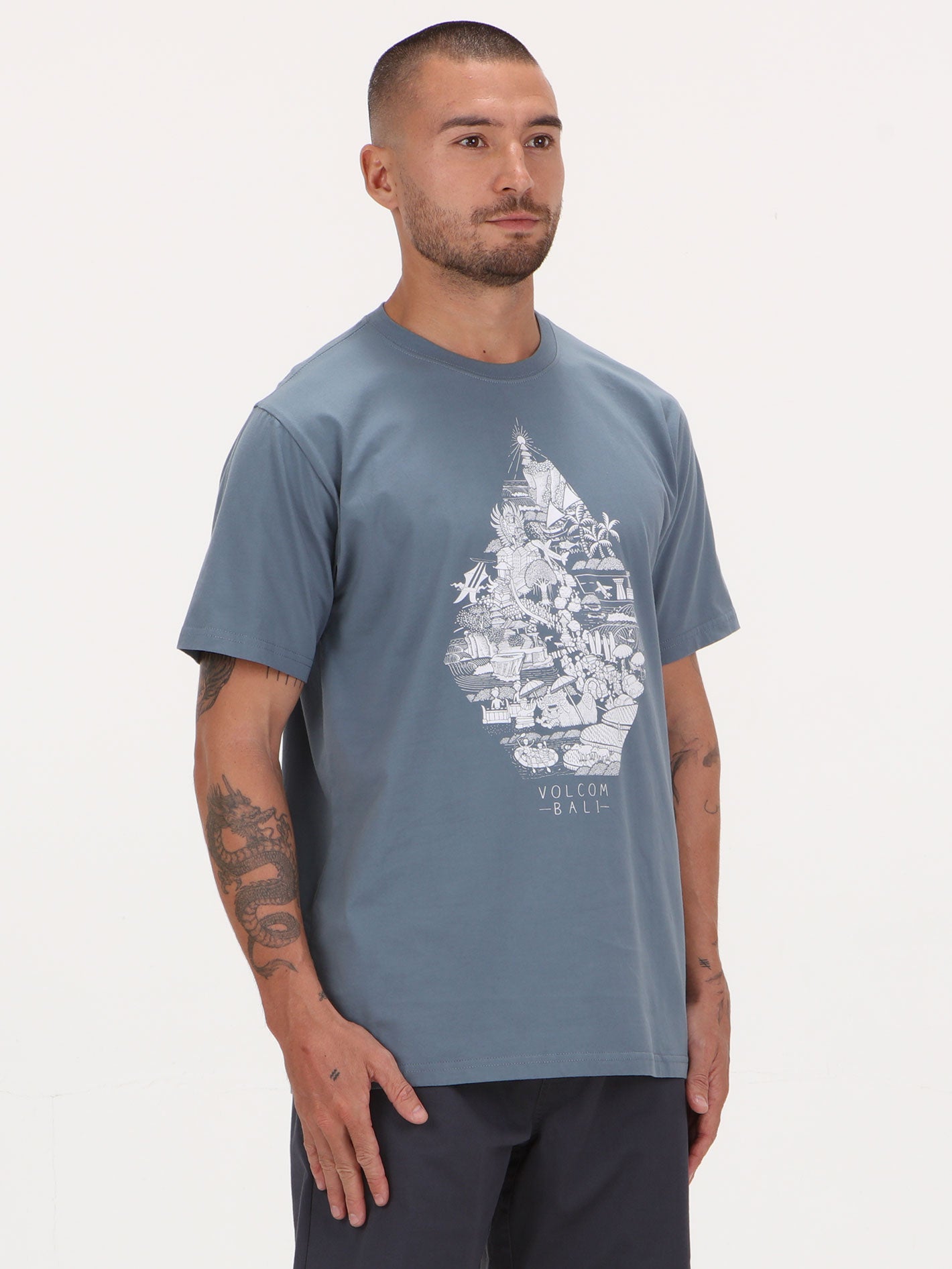 Volcom Bali Daily Tee - Blue Mirage – Volcom Indonesia Online Store