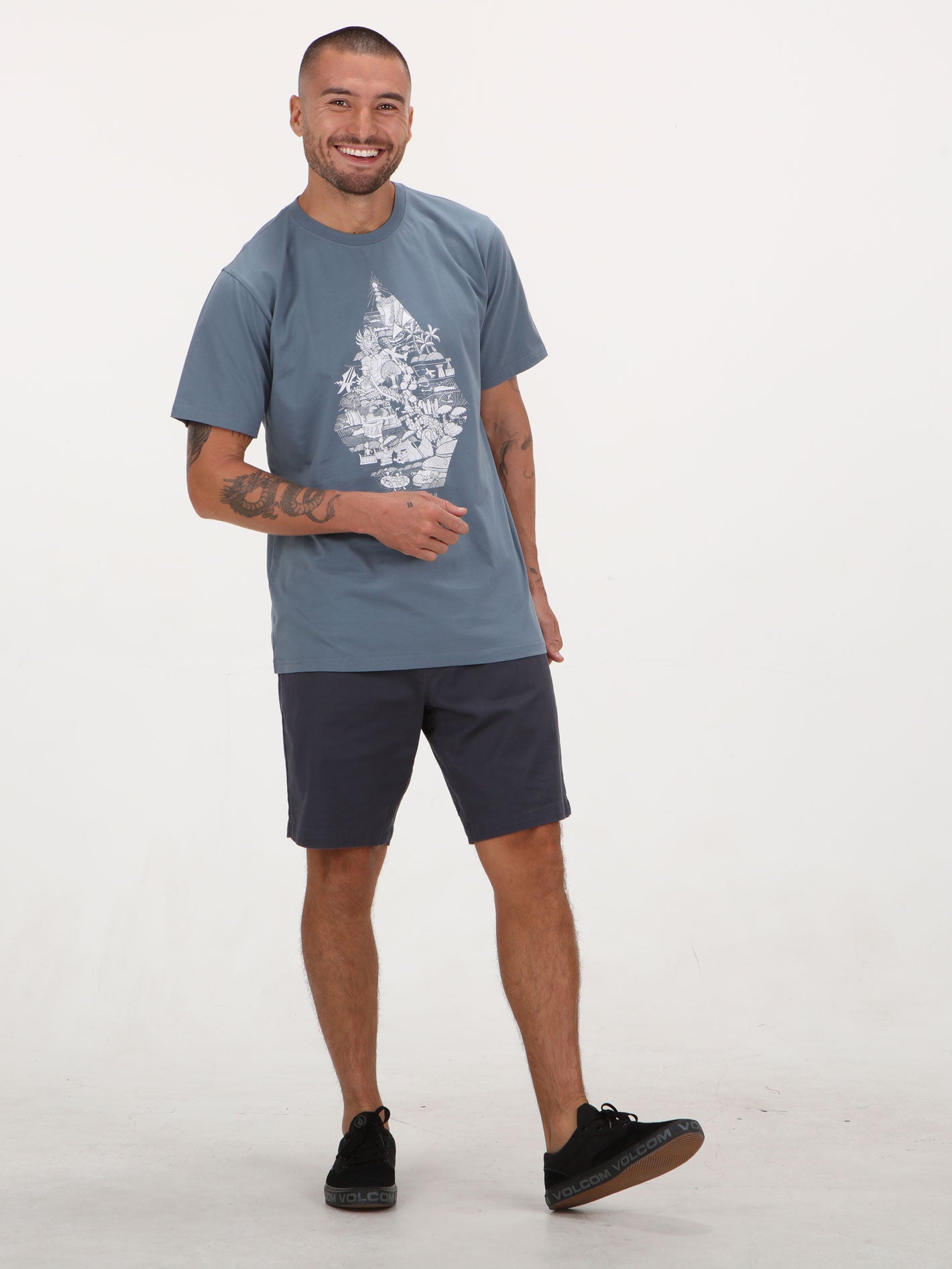 Volcom Bali Daily Tee - Blue Mirage – Volcom Indonesia Online Store